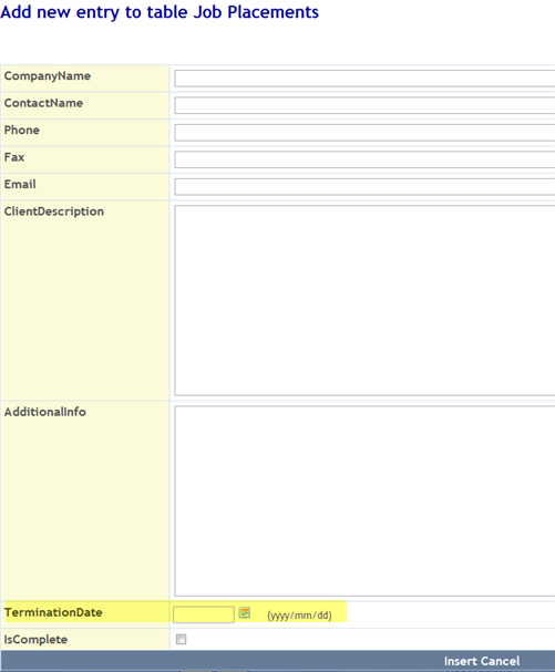 Please note: In this form 3 fields are important: